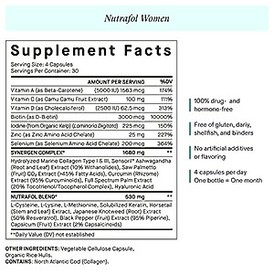 Nutrafol Hair Growth Supplement Bundle | Women Ages 18-44 + Womens Ages 45+ | Clinically Proven for Visibly Thicker & Stronger Hair with More Scalp Coverage | 1 Month Supply Each
