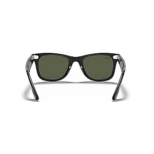 Ray-Ban RB2140 WAYFARER 901 50M Black/Crystal Green Square Sunglasses + BUNDLE with Designer iWear Eyewear Kit