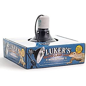 Fluker's Repta-Clamp Lamp Ceramic with Dimmable Switch 8.5in - Includes Attached DBDPet Pro-Tip Guide