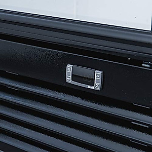 Elite Kitchen Supply Commercial Display Refrigerator, ETL NSF Upright Reach-in Fridge Cooler Merchandiser with Glass Door in Black, 24" W 15.1 cu. ft. Fan Cooling