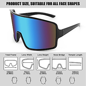 Karsaer Vision Sports Cycling Sunglasses Rave Visor Outdoor Baseball Softball Glasses 80s Shades Women Men