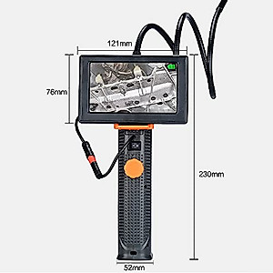 8mm Inspection Camera, 6.6ft/2m Semi-Rigid Cable, 720P Sewer Camera, 4.3inch Screen, LED Flashlight, 2200mAh 3 Hours Battery Life