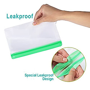 12 Pack Large Reusable Food Storage Bags Stand Up, FDA Food Grade Reusable Sandwich Bags, 3 Reusable Gallon Bags + 4 Reusable Freezer Bags + 5 Reusable Snack Bags for Meat Fruit Cereal Snacks