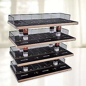 Colcolo 1/64 Scenery Diorama Parking Lot Vehicle Garage Acrylic Showcase Tabletop, Simulation Parking Lot Display Case Desktop Decor