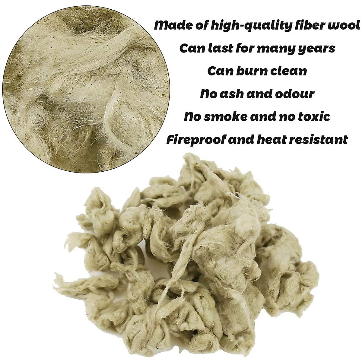 Utheer Glowing Embers for Gas Fireplace, 12 Oz Rock Wool Embers for Vent Free or Vented,Ventless Gas Log Sets, Inserts Indoor Gas Fireplaces