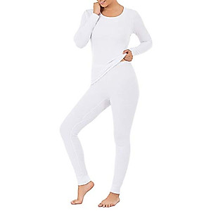 Fruit of the Loom Women's Micro Waffle Premium Thermal Set, White, Small