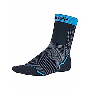 Bauer Hockey Performance Skate Sock ('21), Low (Medium), Black, 1059309