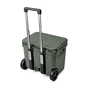YETI Roadie 60 Wheeled Cooler with Retractable Periscope Handle, Camp Green