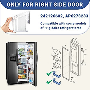 [UPGRADE] 242126602 Refrigerator Door Bin Replacement Part(Side Shelf Rack) Compatible with Frigidaire or Electrolux, Part number : 4547407, PS12364199, AP6278233, EAP12364199, PS2421266