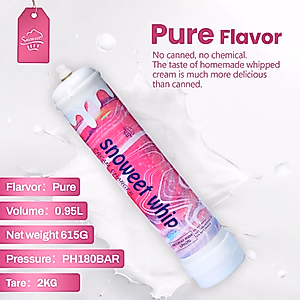 Whipped Cream Charger Cylinder Food Grade Tank Pure whipped cream dispenser 615g Cartridges (4 Cylinder)
