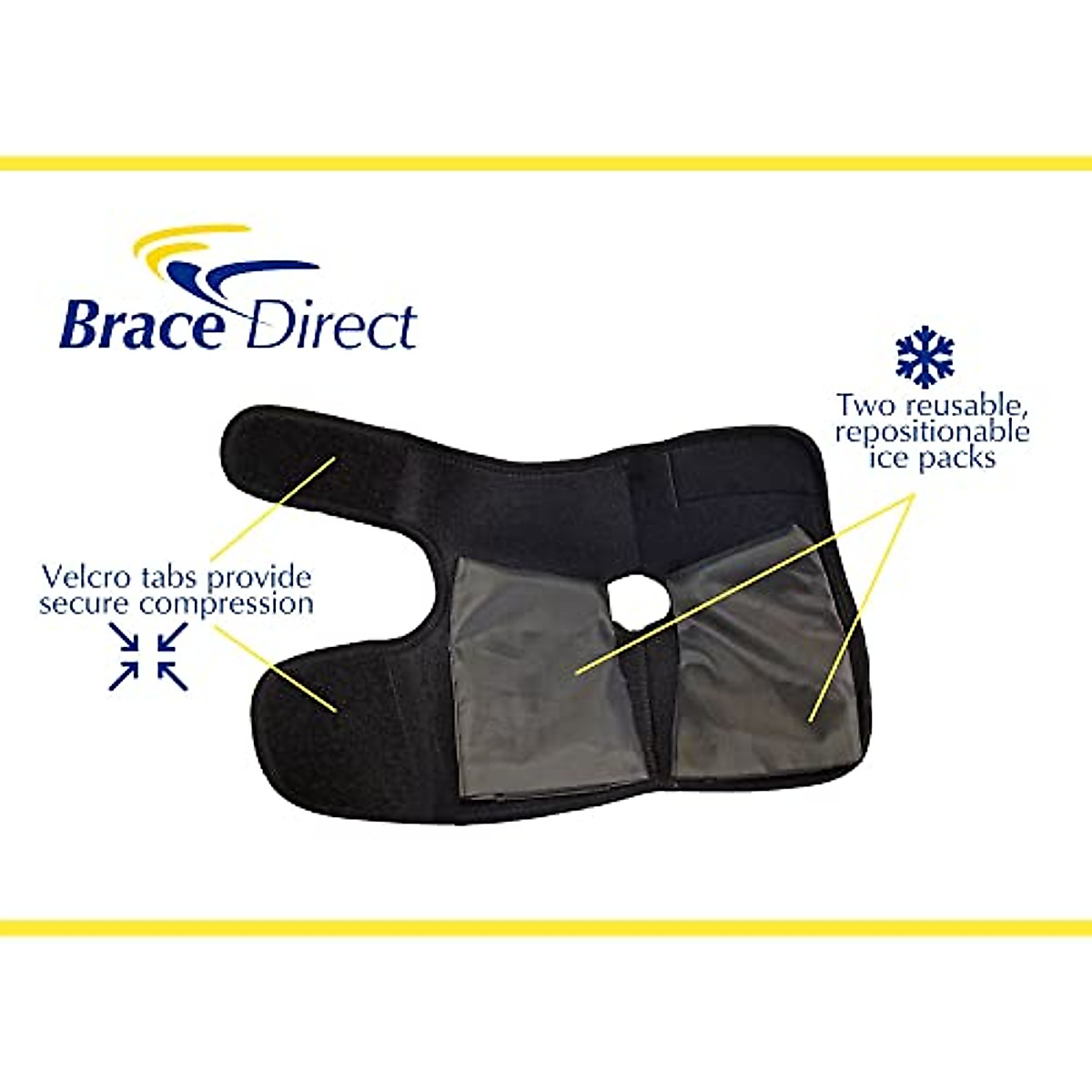 Brace Direct Night Splint (S/M) + Foot Ice Pack (S/M)- for Plantar Fasciitis Relief, Arch Support, Heel Foot Pain, Achilles Tendonitis, Drop Foot, Comfortable fit on Left or Right Foot
