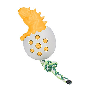 Ddewing Dog Toothbrush Chew Toys Dinosaur Egg Dog Chew Toys Dog Chew Toy for Aggressive Chewers Bite Resistance Dog Toothbrush Chew Toys for Dog Dental Care (Orange)