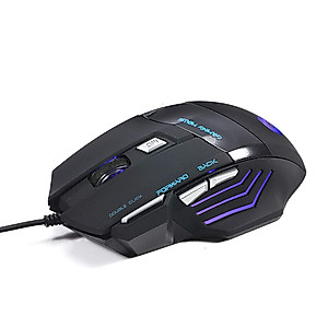 A868 Fantastic Alternating Light USB 2.0 7-Button Wired Game Mouse Black