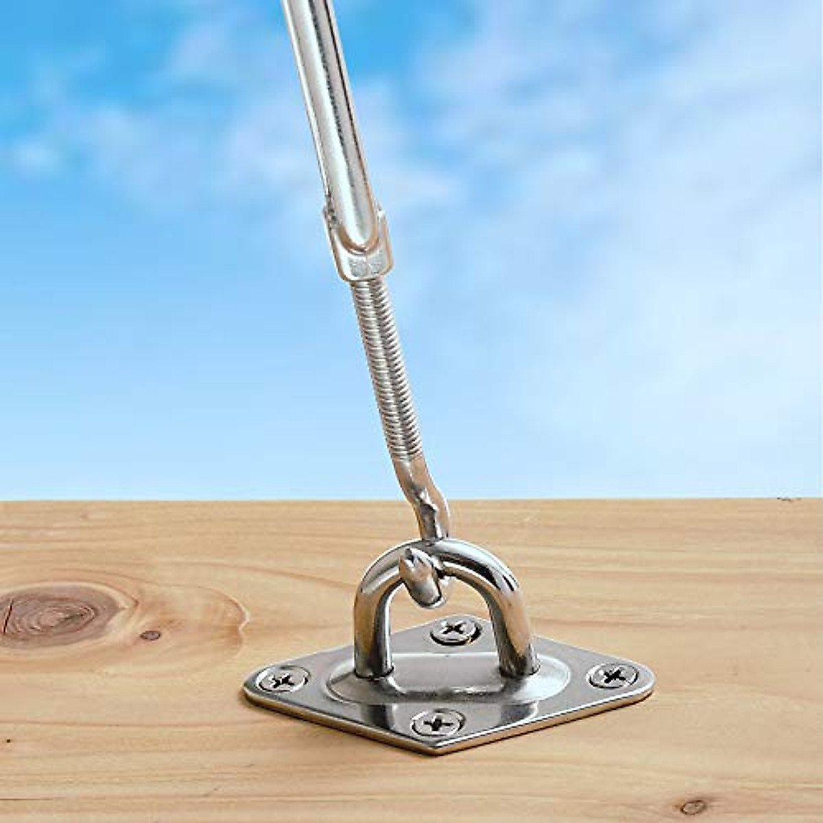 Asani Rectangle Sun Shade Sail Mounting Kit | Patio Cover, Outdoor Sunshade Canopy | Weather Resistant Metal Hardware | Covering for Deck, Garden, Porch, Backyard (Mounting Hardware)