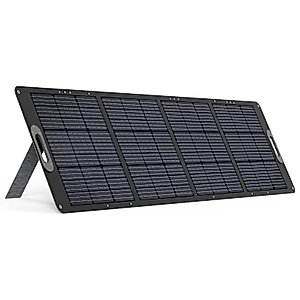 JustNow 200W Portable Solar Panel High Efficiency Foldable Kickstand Waterproof IP67 for Portable Power Station Camping Trip Outdoor