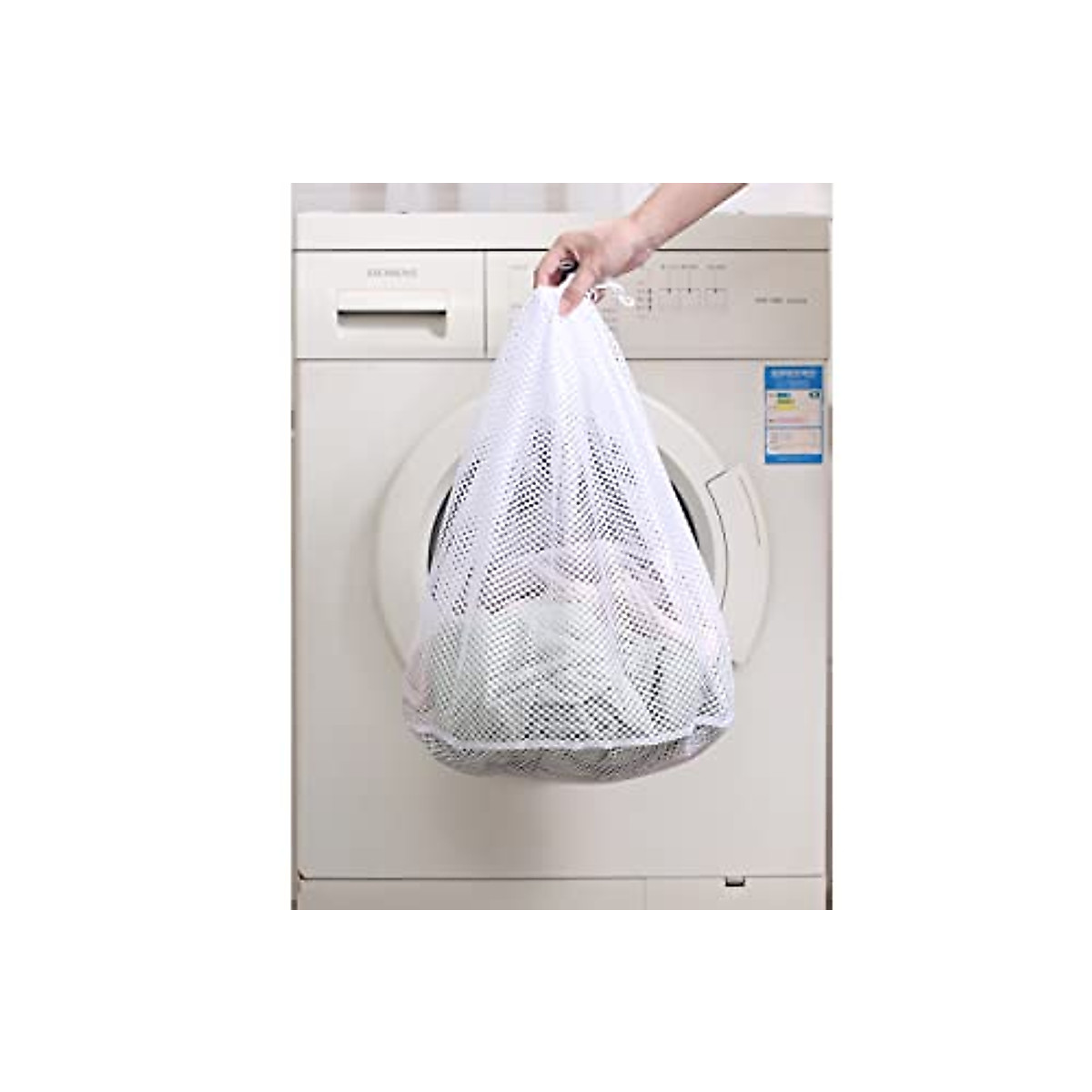 Mesh Laundry Bags with Drawstrin. Travel Laundry Bag. Machine Washable. Clothing Washing Bags for Laundry. Blouse. Bra. Hosiery. Stocking. Underwear. Healthy and harmless. pregnant women and baby clothing can be safely used 19.6*15.7 IN (Coarse-mesh)