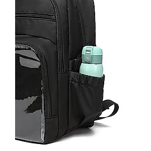 BLUEFAIRY Ita Bag Backpack Cute School Bag with Large Insert for School Pin Display Backpack Anime Cosplay Gifts (BLACK)