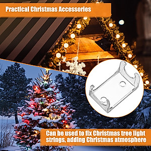 VIHOSE 100 Pcs Christmas Light Clips Clear Lighting Outlet Combo C Clips Waterproof Outside Gutter Clip Hooks Seasonal String Light Hooks for C9 or C7 Light Socket on Home Stair Christmas Decoration