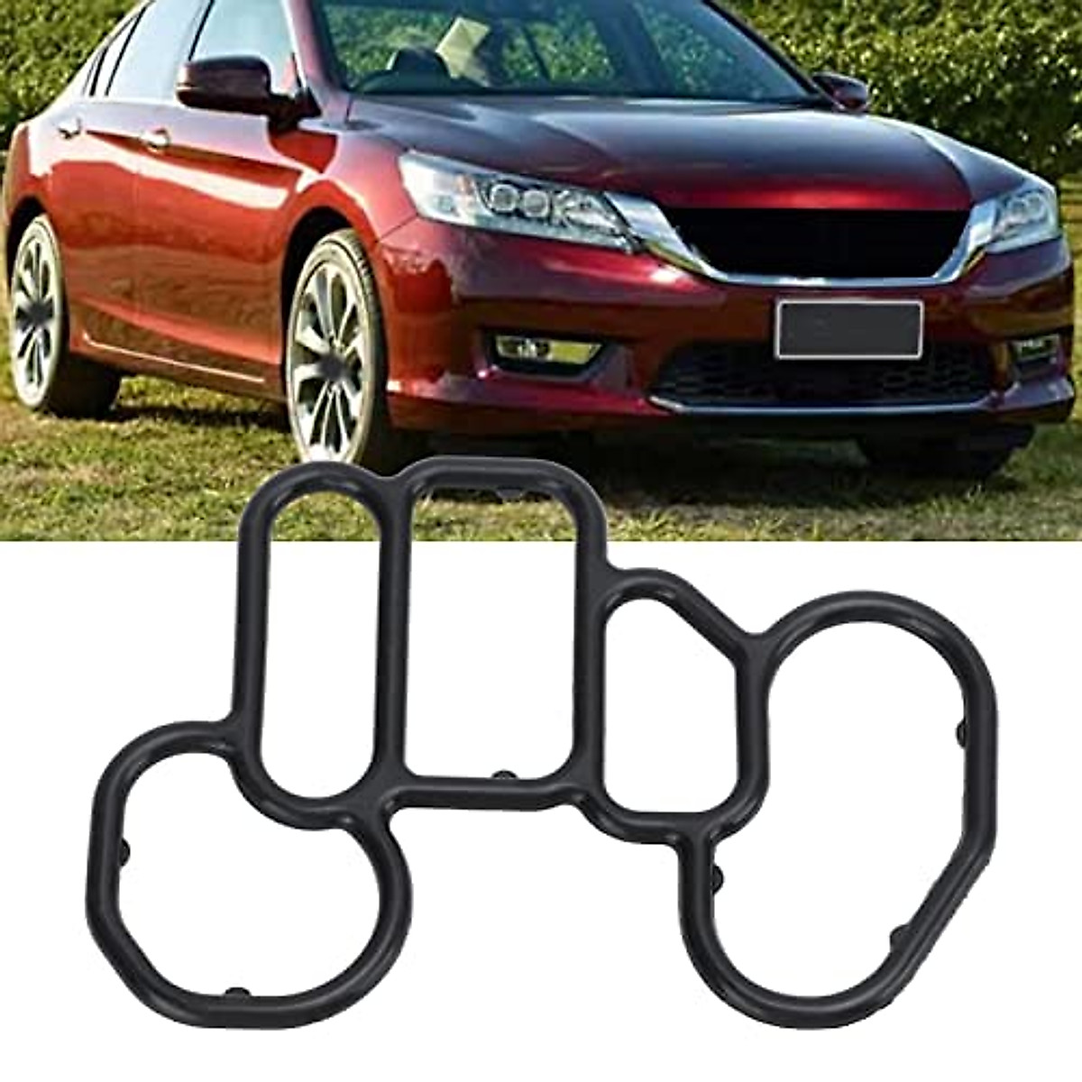 Oil Filter Housing Gasket, Rubber 15302‑RDV‑J00 Durable Heat Resistant Black Flexible Antiaging Engine Part for Auto