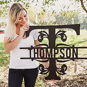 RealSteel, Custom Metal Signs, Personalized Name Signs, Metal Wall Art, Monogram Wall Decor, Metal Wall Art Last Name Sign, Family Name Sign, Garden or Yard Outdoor Decor