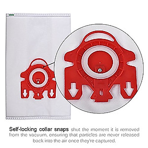 KEEPOW Compatible AirClean 3D Efficiency Dust Bag Compatible with Miele FJM, Compact C1 C2, Replaces Part # 10123220 (10 bags + 5 Filters)