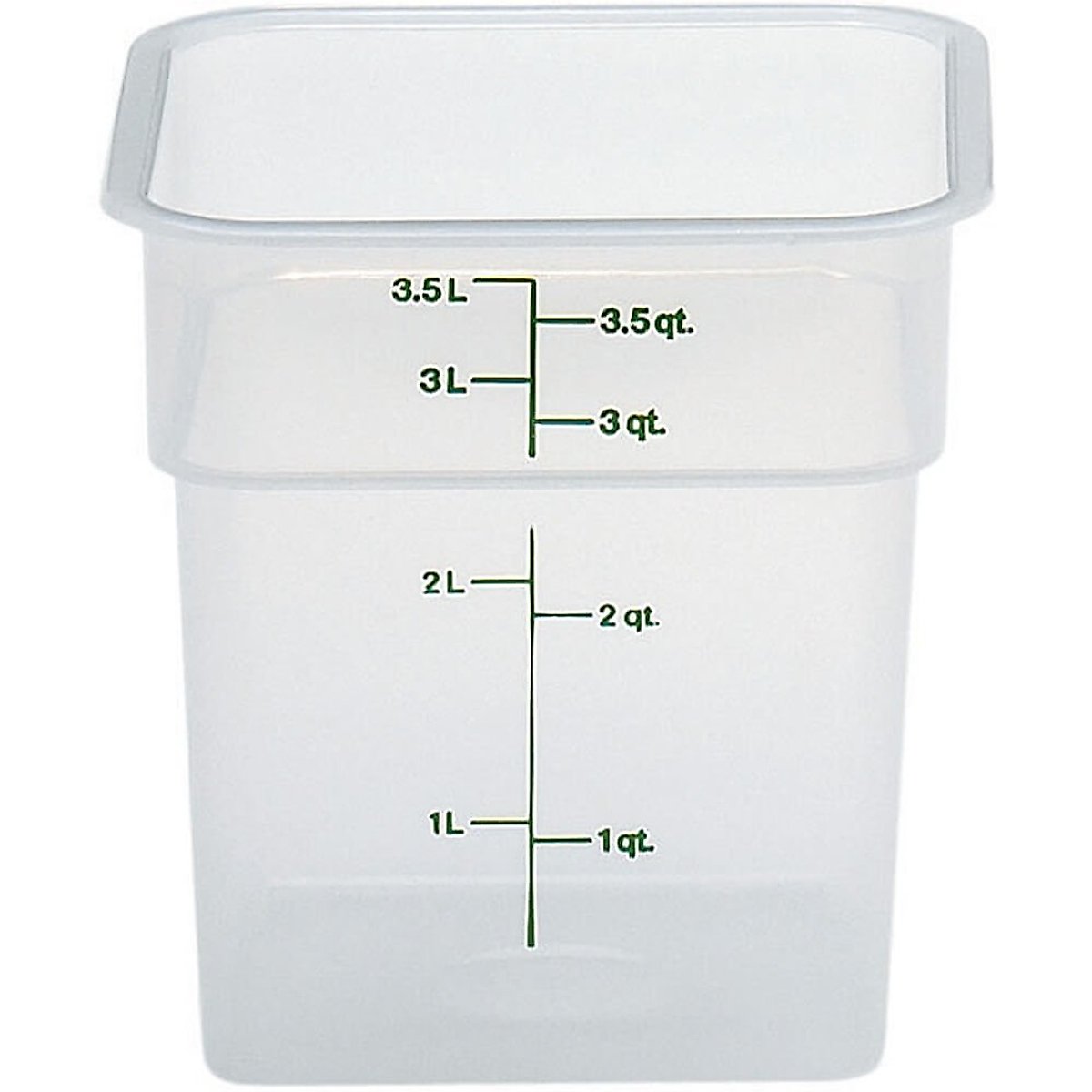 Cambro 4SFSPP190 Square Storage Container 4 Qt., Case of 6