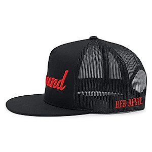 RED DEVIL CLOTHING Hellbound Mens Trucker Hats | Mesh Baseball Snapback Cap | Adjustable Mesh Back Cooling Cap