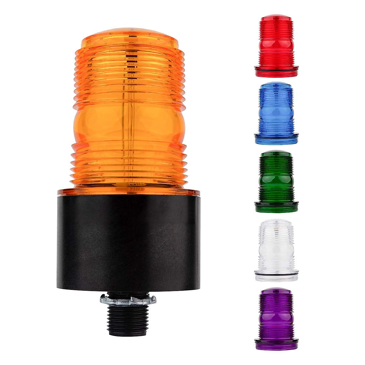 TOMAR 495S-120-A Microstrobe 1/2"-14 NPSL Male Thread Mount Base, 120VAC (Amber, 1/2" Male Thread Mount (120 VAC))