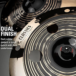 Meinl Cymbals Classics Custom Dual 16" Trash China Cymbal with Holes, Dark and Brilliant Finish — Made in Germany — for Rock, Metal and Fusion, 2-Year Warranty, (CC16DUTRCH)