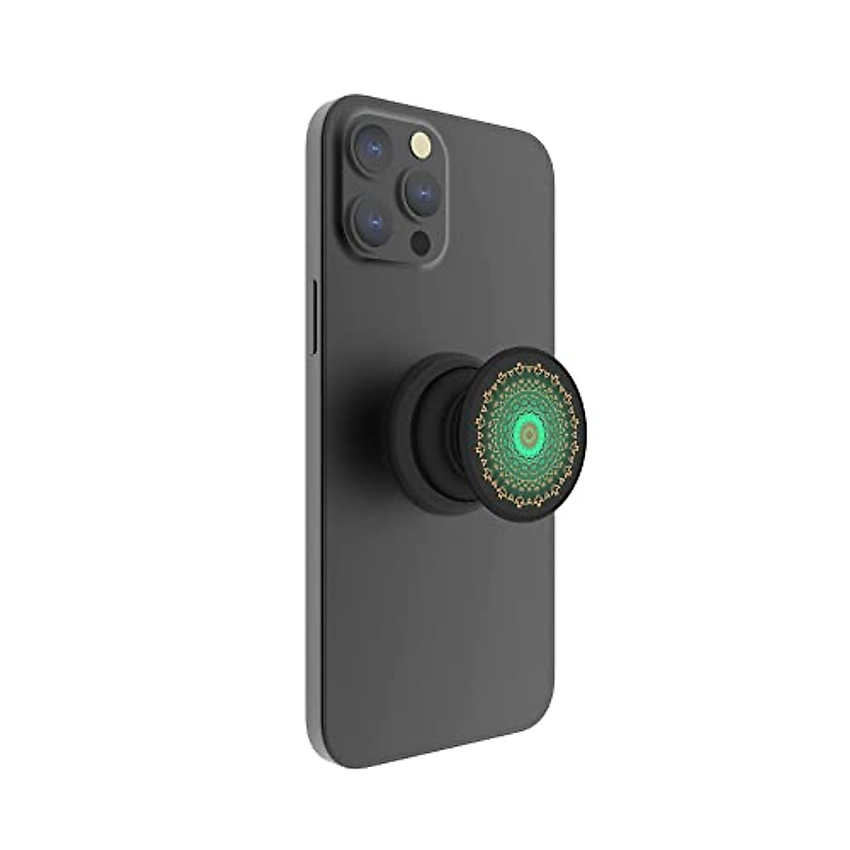 FAB POPS Magnetic Phone Grip with Collapsible AIRPOP Technology and built in Magnets Made in the USA Green Mandala