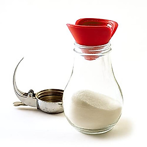 Norpro 3-in-1 Silicone Pinch Grips Set of 2 - Bottle Opener, Oven Rack Push/Pull & Mini Funnel, black and red