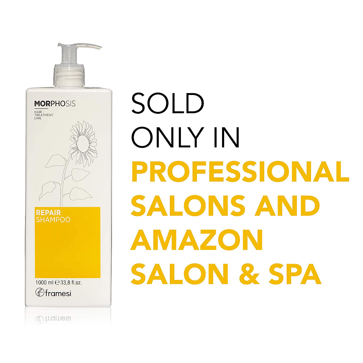 Framesi Morphosis Repair Shampoo, 33.8 fl oz, Shampoo for Color Treated Hair with Sunflower Oil