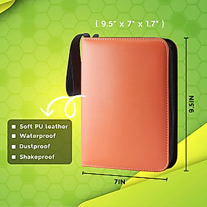 Card Binder for Trading Card 4-Pocket Trading Card Holder 400 Pockets Collection Cards Binder with Sleeves…