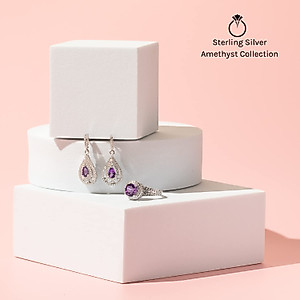 PEORA Majestic Sensation 1.25 Carats Amethyst Ring in Sterling Silver Size 9