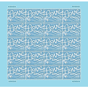 2017 Love Skywriting Wedding Sheet of 20 Forever Stamps Scott 5155