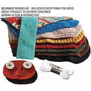 Cate & Levi - Hand Puppet Making Kit - Premium Reclaimed Wool - Machine Washable (Unicorn)