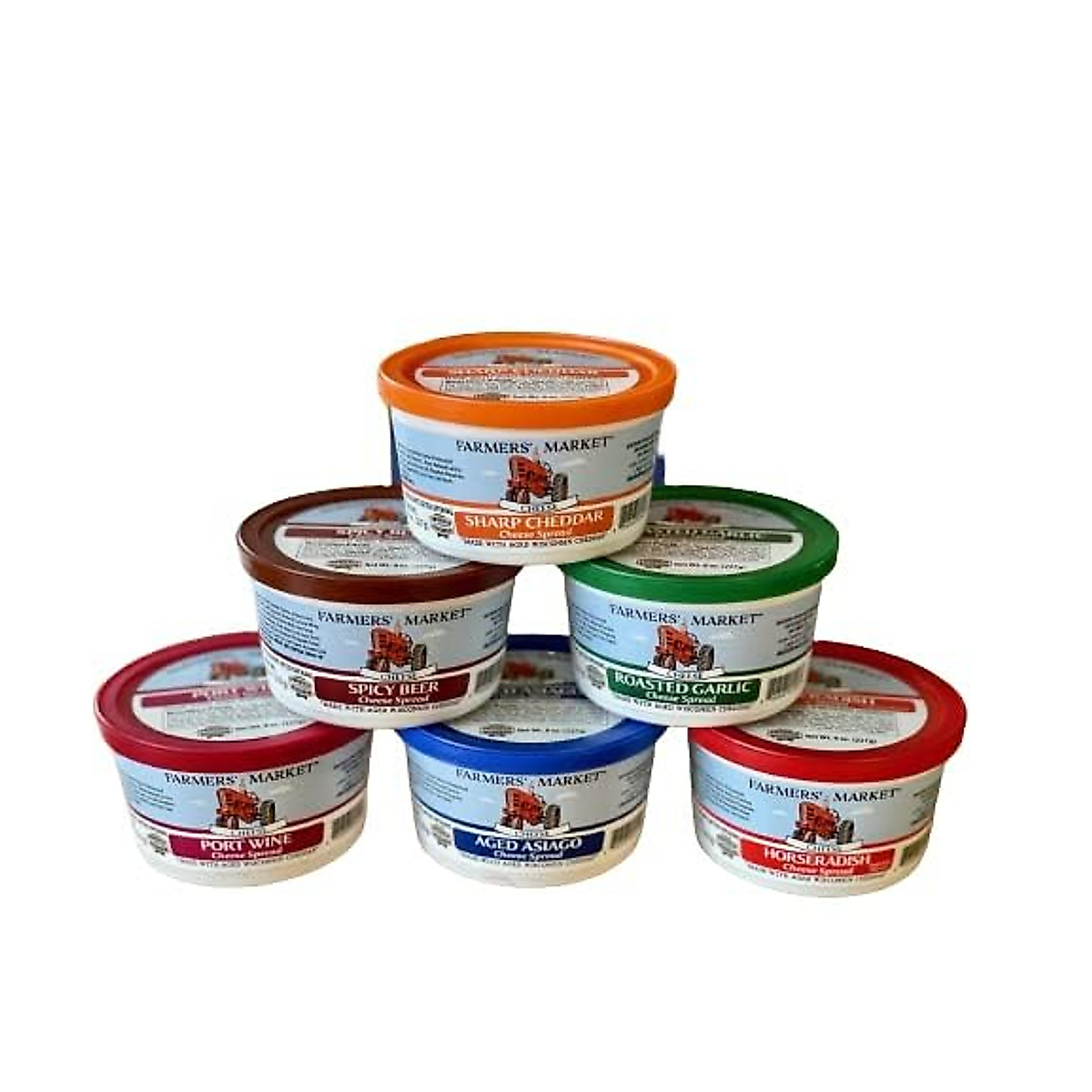 Deli Direct, Farmers Market, Cheese Spread - Shelf Stable, Gourmet Spreadable Cheese for Crackers, Chips & Pretzels, Creamy Cheese Dip, Ideal for Snacking & Entertaining, (Aged Asiago 8oz)