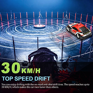 TesPower Drift RC Car,1/28 Scale Wltoys K969 2.4GHz 4WD 30KM/H High Speed RC Drift Car RC Sport Racing Car with 2 Battery for Adults Boys Gifts (RTR)