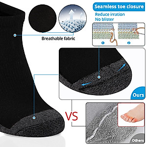 COOVAN 10 Pairs Mens Ankle Socks Men 10 Pack Low Cut Comfort Cushion Casual Socks