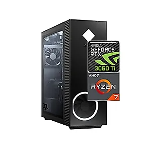 Newest HP OMEN 30L Gaming Desktop PC, AMD 8-Core Ryzen 7 5800X(Up to 4.7GHz), GeForce RTX 3060 Ti, HyperX 16 GB RAM, 1TB SSD+1TB HDD, Windows 10, 750W PSU, Liquid Cooling, RGB Light+AllyFlex MP
