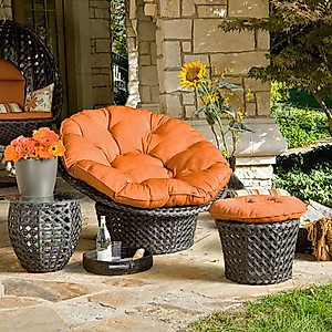 Gruytoie Papasan Round Chair Cushions, Swing Hanging Basket Seat Cushion, Thick Comfortable and Oversized Papasan