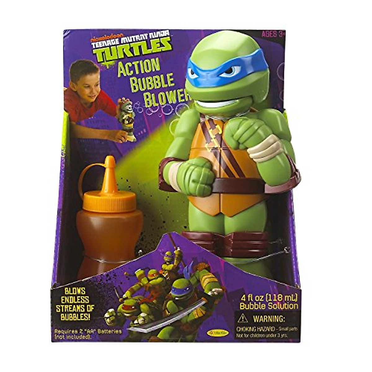 Teenage Mutant Ninja Turtles Action Bubble Blower, Leonardo Little Kids .HN#GG_634T6344 G134548TY12404
