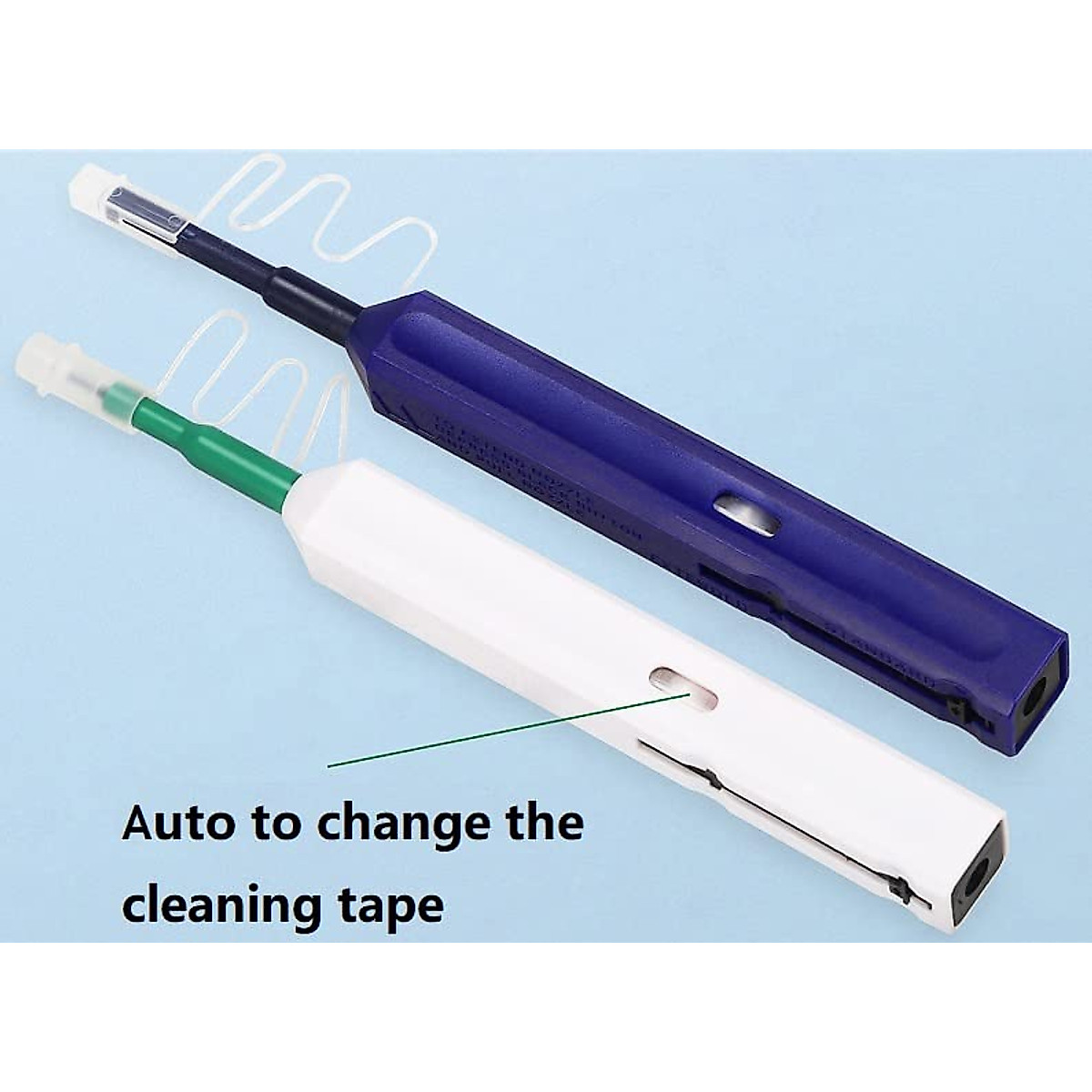Enajucy 2pcs Fiber Optic Cleaner - for 1.25mmLC/MU 2.5mm SC/F C/STE2000 Glass Fiber Cleaning Pen - for Fiber Optic Connectors Cleaning