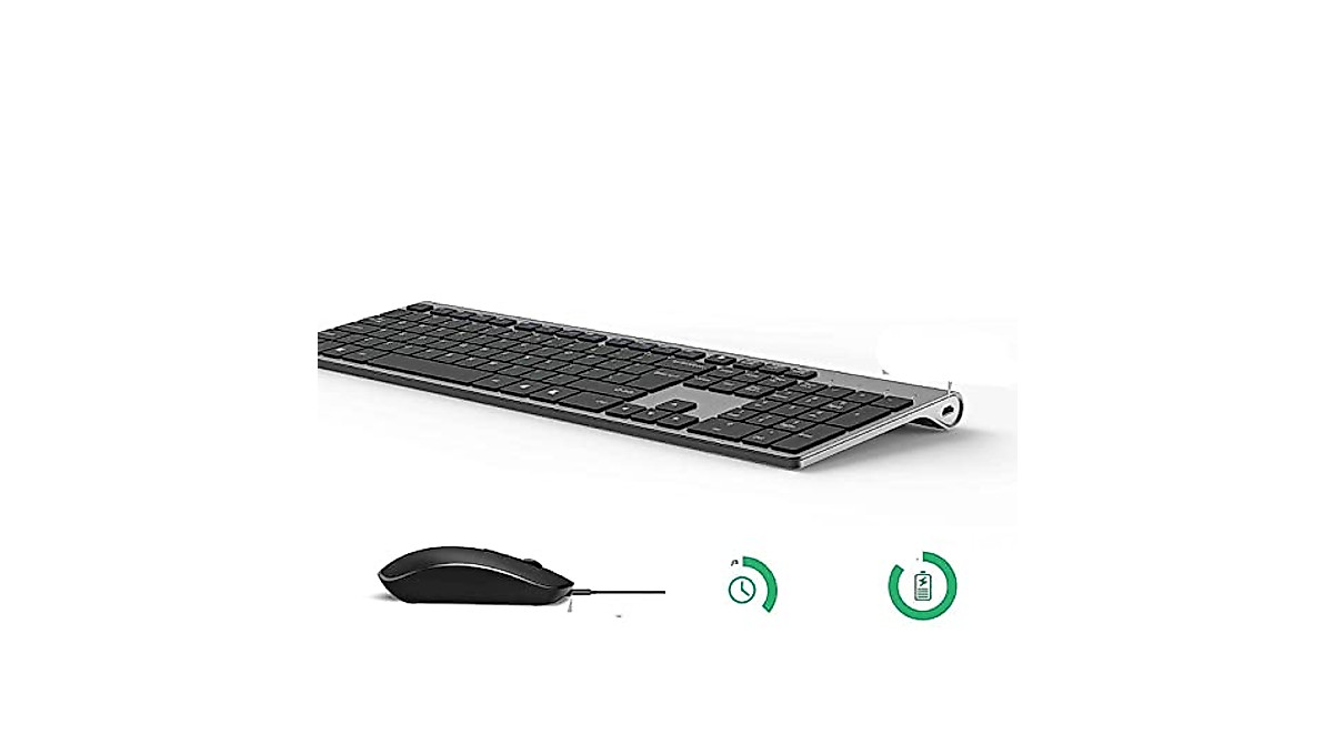 Big Keyboard Wireless Keyboard & Mouse - 2.4GHz Connectivity