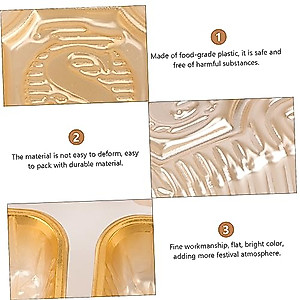 YARNOW 100 Sets Moon Cake Packaging Bag Plastic Bread Box Cookie Container Clear Tray Hot Seal Cookie Bag Tray Mini Cake Dome Clear Plastic Cupcake Boxes Egg-yolk Puff Box Packing Box Set