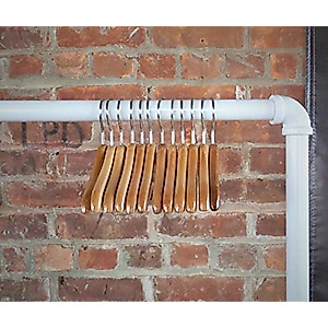 NAHANCO MINI812 8" Mini Wooden Hangers for Dolls Clothes, Pet Apparel or Accessories, Natural (Pack of 12)