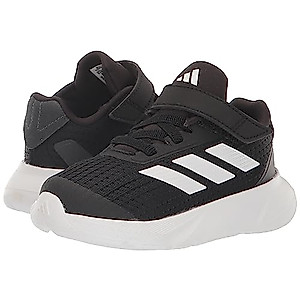 adidas Kids Duramo SL Elastic Lace Sneaker, Core Black/White/Carbon, 9 US Unisex Toddler