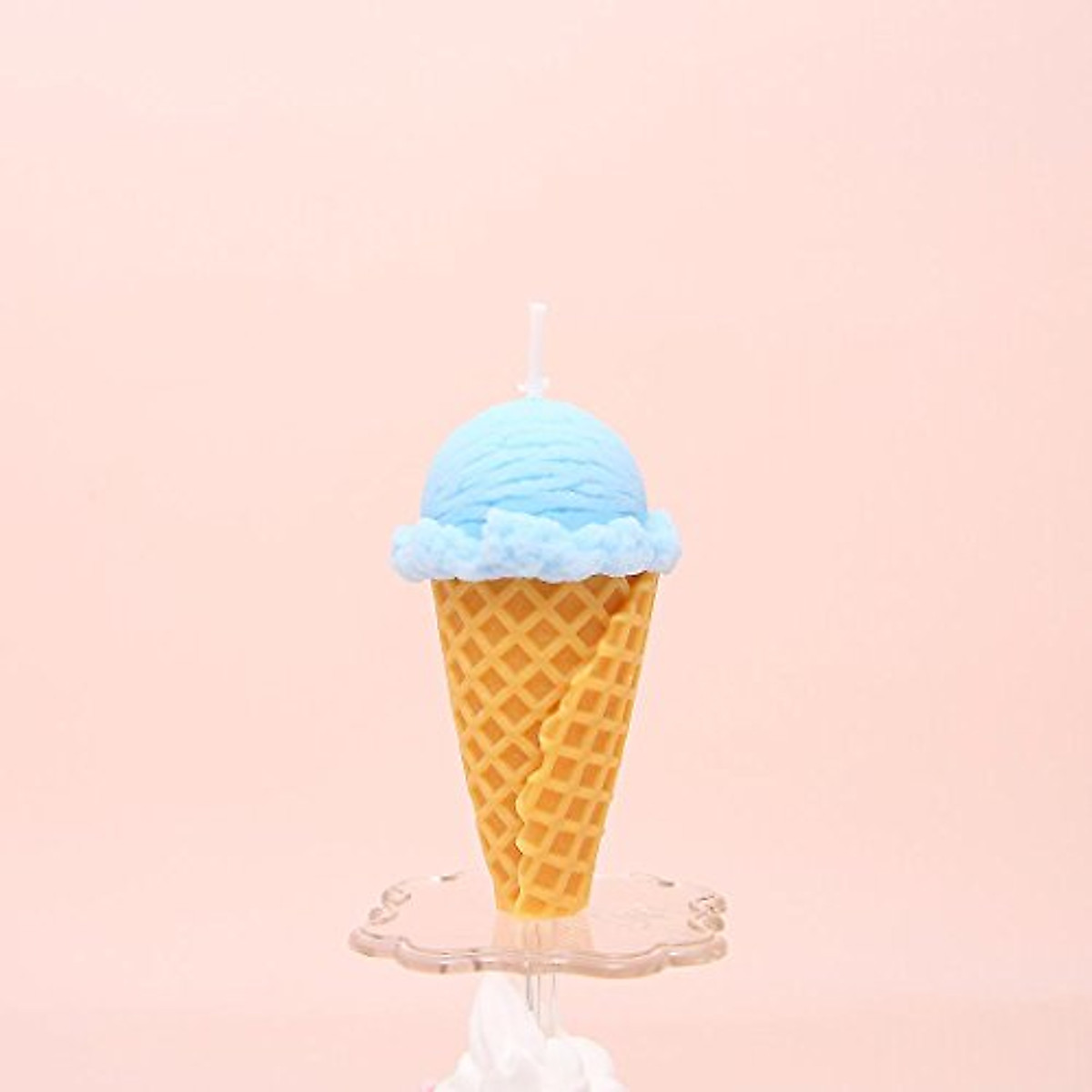 Birthday Candles Lollipops Smokeless Cake Topper Candle for Party Supplies and Wedding Favor (Ice Cream)