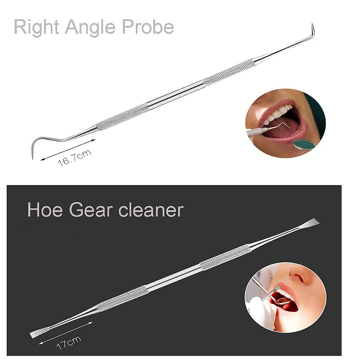 AGGICE Dental Tools, 7 Pack Teeth Cleaning Tools Kit, Tartar Plaque Remover for Teeth, Dentist Tool Kit with Stainless Steel Dental Mirror, Tooth Scraper, Dental Picks, Tweezer and Oral Torch…