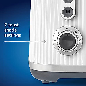 Oster® Retro 2-Slice Toaster with Quick-Check Lever, Extra-Wide Slots, Impressions Collection, White